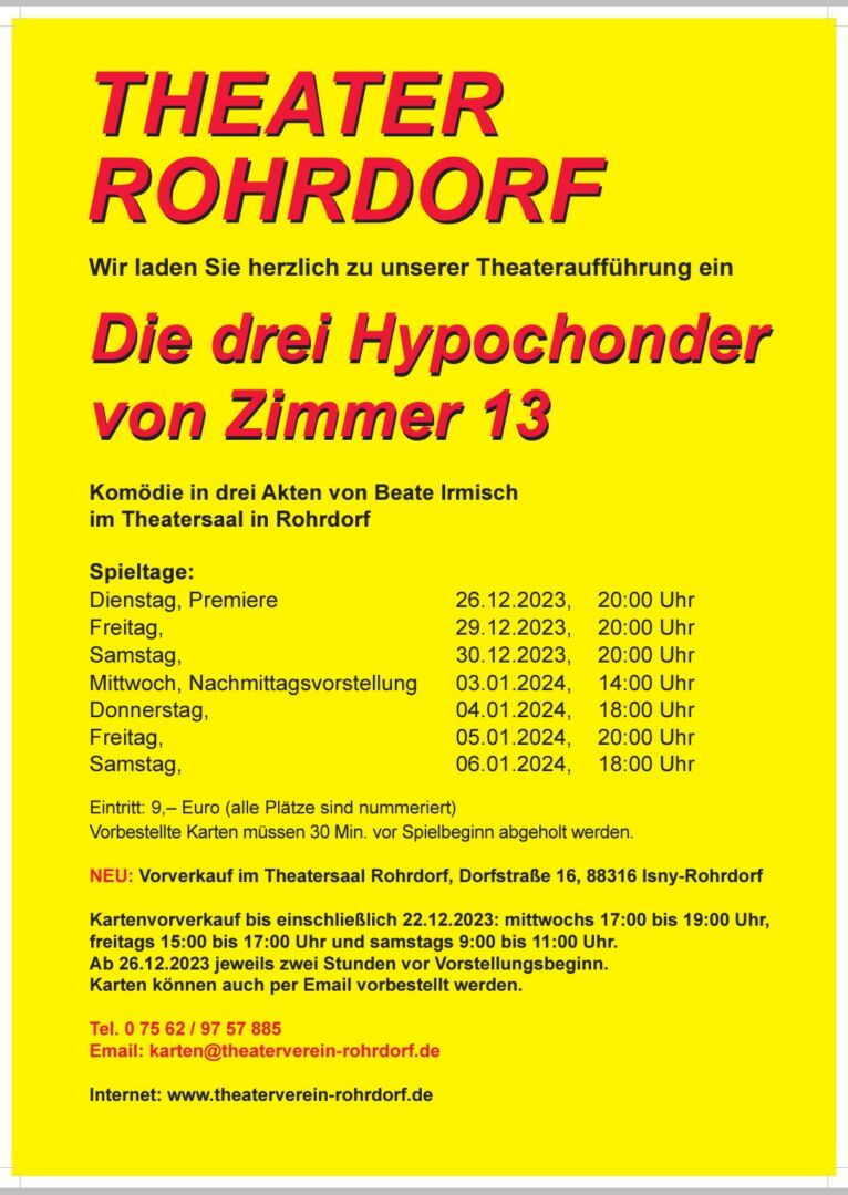 Aktuell & Archive | Theaterverein Rohrdorf e.V.